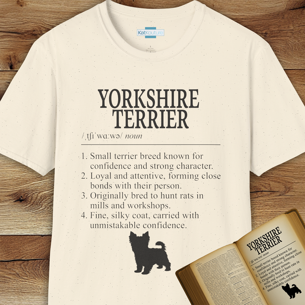 Yorkshire Terrier Definition T-Shirt Dictionary Dogs Collection ...