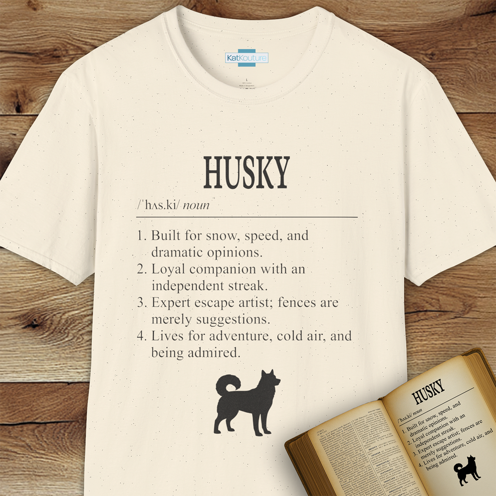 Husky Definition T-Shirt Dictionary Dogs Collection – Katkouture