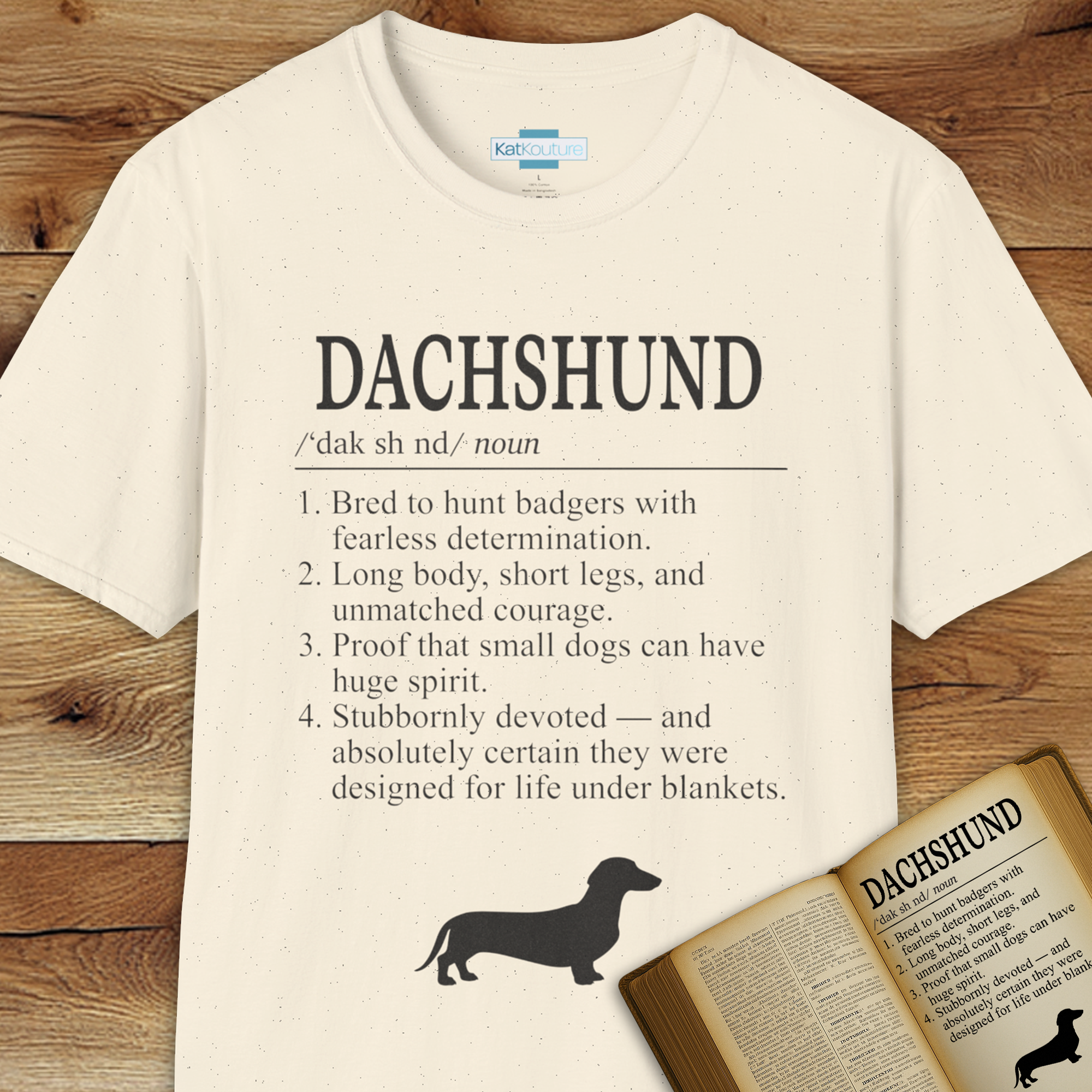 Dachshund Definition T-Shirt Dictionary Dogs Collection – Katkouture